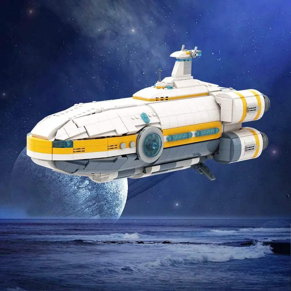 1438PCS MOC Deep Sea Subnautica Sailing Warship Model Bricks Building ...