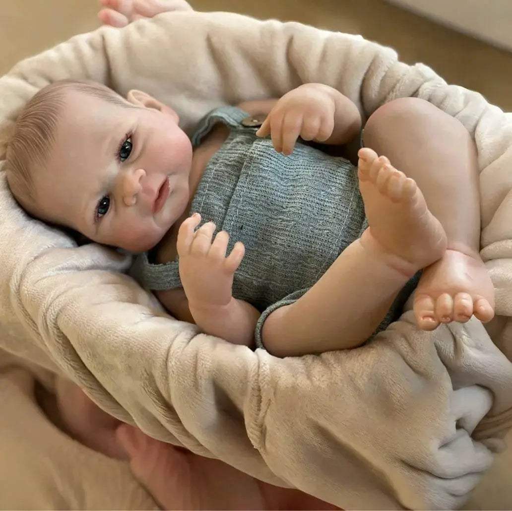 50cm Painted Elijah Bebe Reborn Boy With Full Body Silicone Vinyl Soft ...