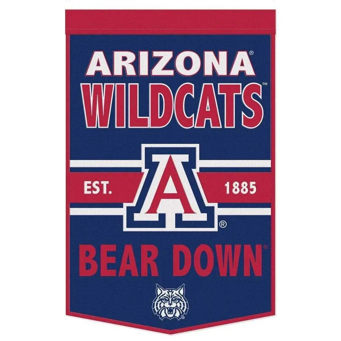 Arizona Wildcats Wool Banner 24x38 Dynasty Slogan Design ToylandEU