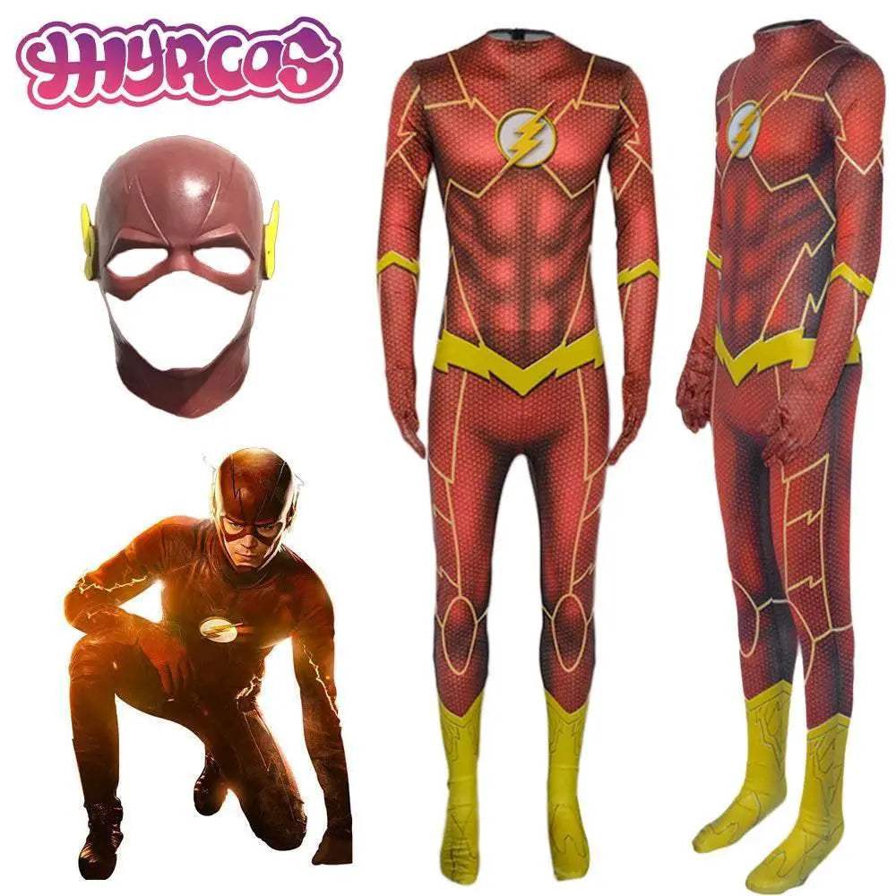 Authentic Barry Jumpsuit Cosplay Mask Bodysuit For Adults ToylandEU