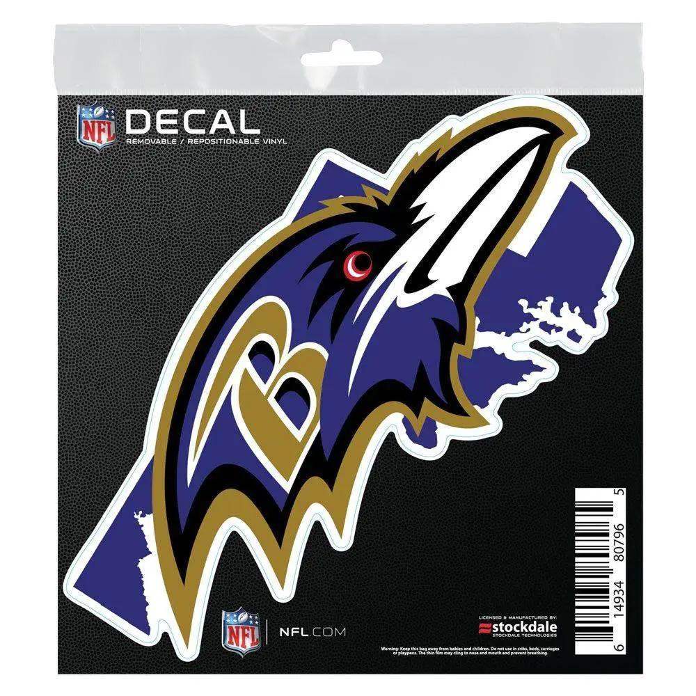 Baltimore Ravens 6x6 All Surface Vinyl Decal State Shape ToylandEU