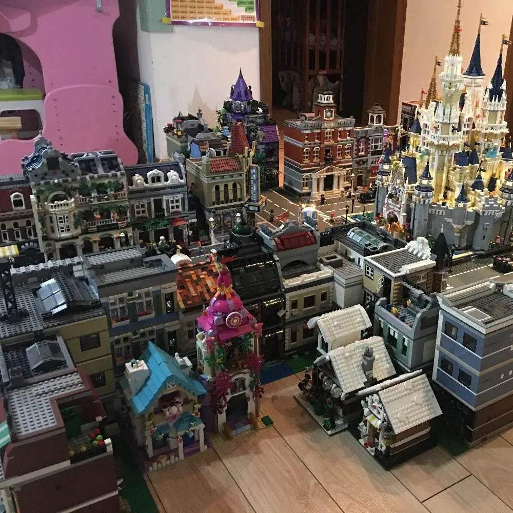 Creative Building Block Set Cafe Corner Town Hall For Kids ToylandEU