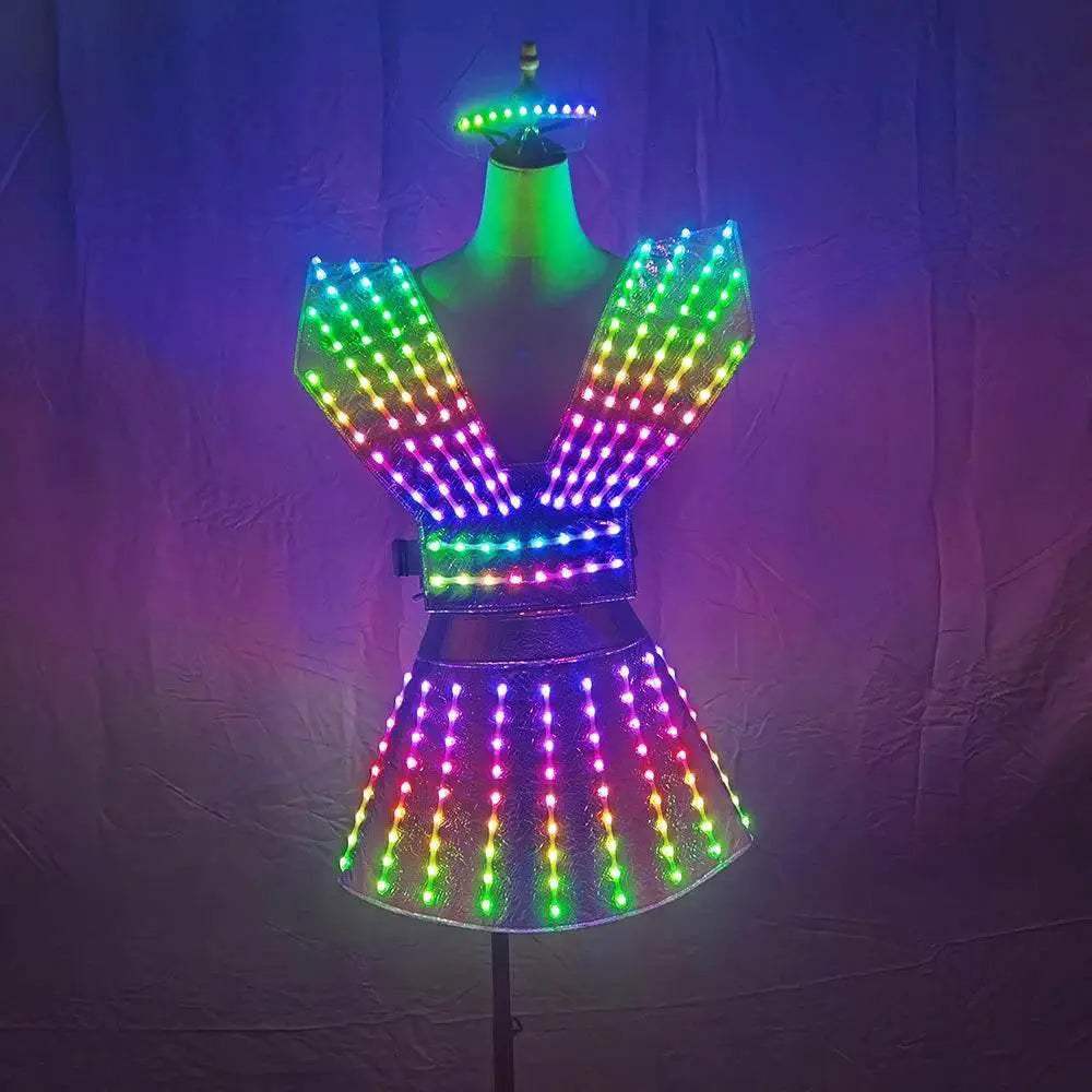 Full Color LED Dress Luminous Stage Dance Dress Women Party ToylandEU