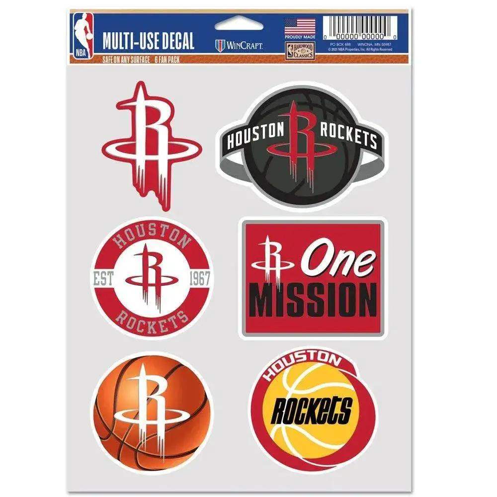 Houston Rockets Six Pack Multi Use Fan Decals Collection ToylandEU