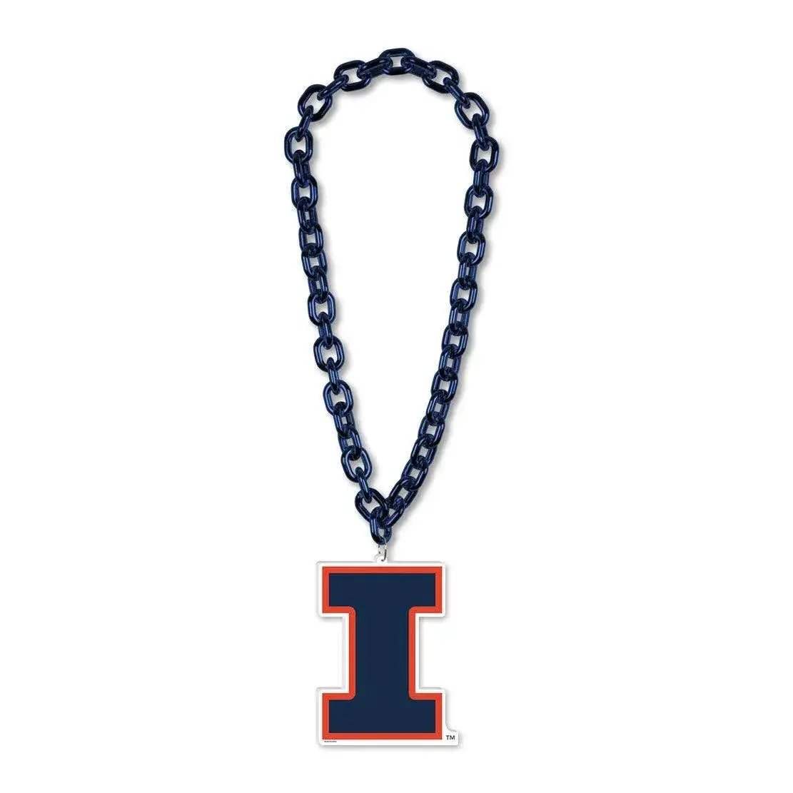 Illinois Fighting Illini Foam Logo Necklace 38 Inch Chain ToylandEU