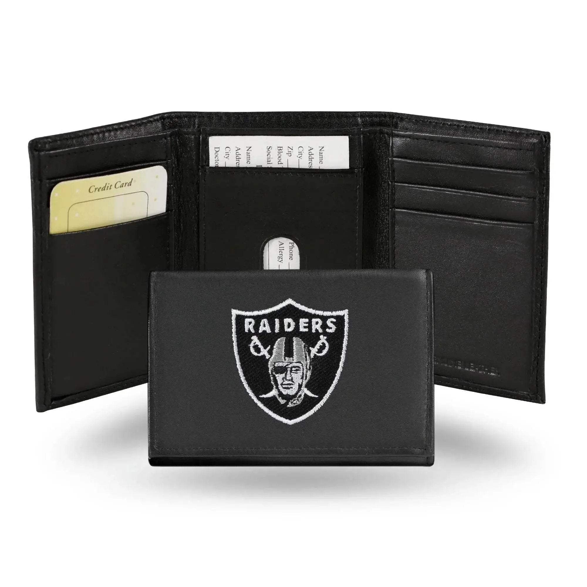 Las Vegas Raiders Trifold Leather Wallet Embossed Edition ToylandEU