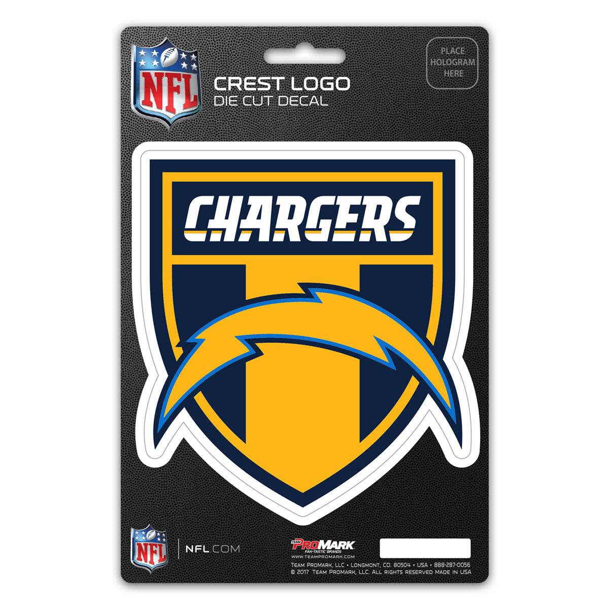 Los Angeles Chargers Shield Decal With UV Lamination ToylandEU