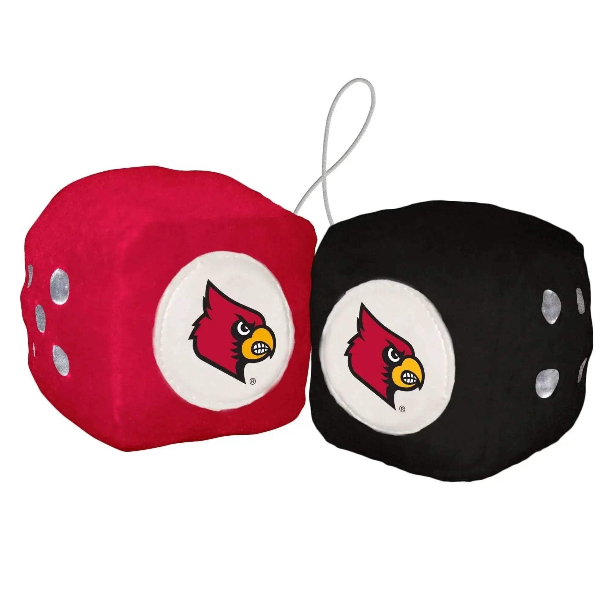 Louisville Cardinals Fuzzy Dice Official College Team Decor ToylandEU