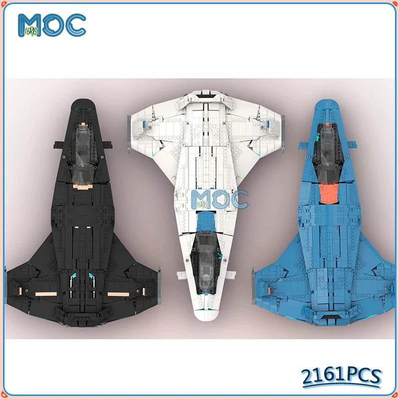 MOC Building Block Spaceship Battle Ship Model DIY Bricks Building ...