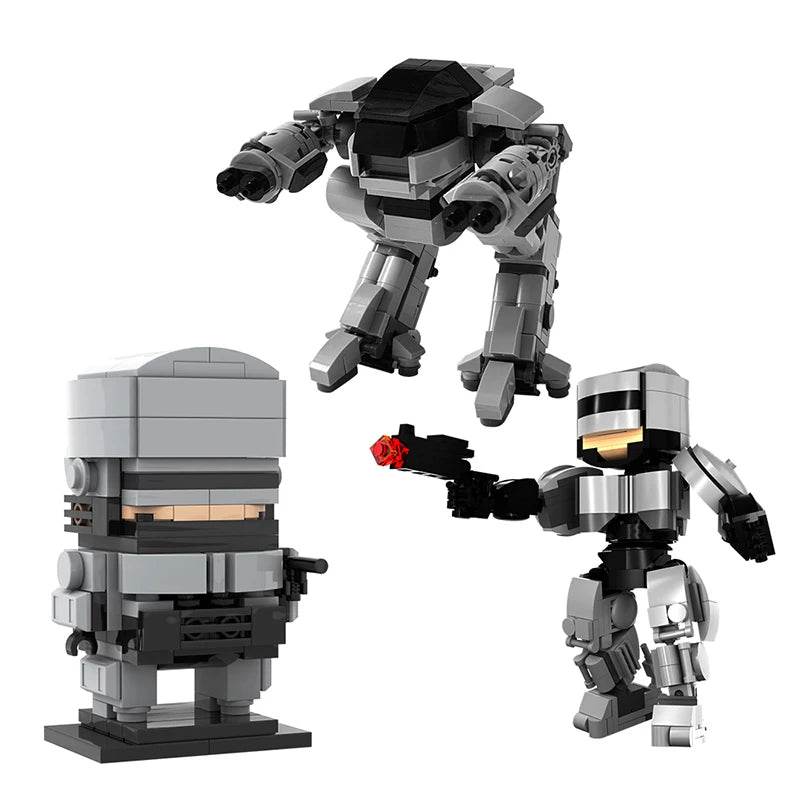 MOC Gobricks Military Armed Robot ED-209 City Mechanical War Polices ...