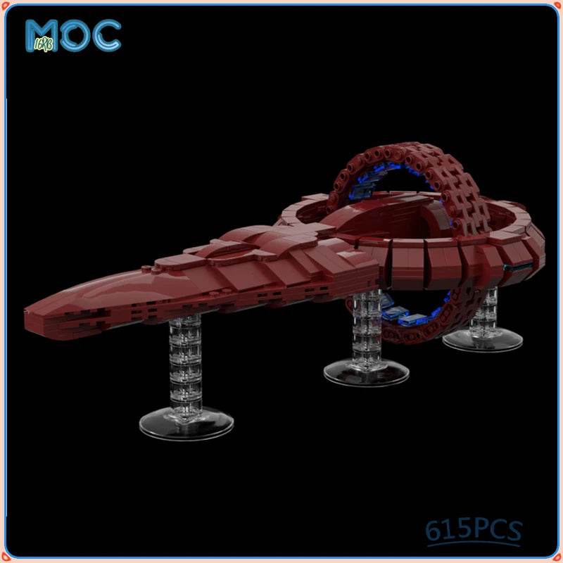 MOC Spaceship Model Vulcaned D'kyr Class 615PCS Building Block Building ...