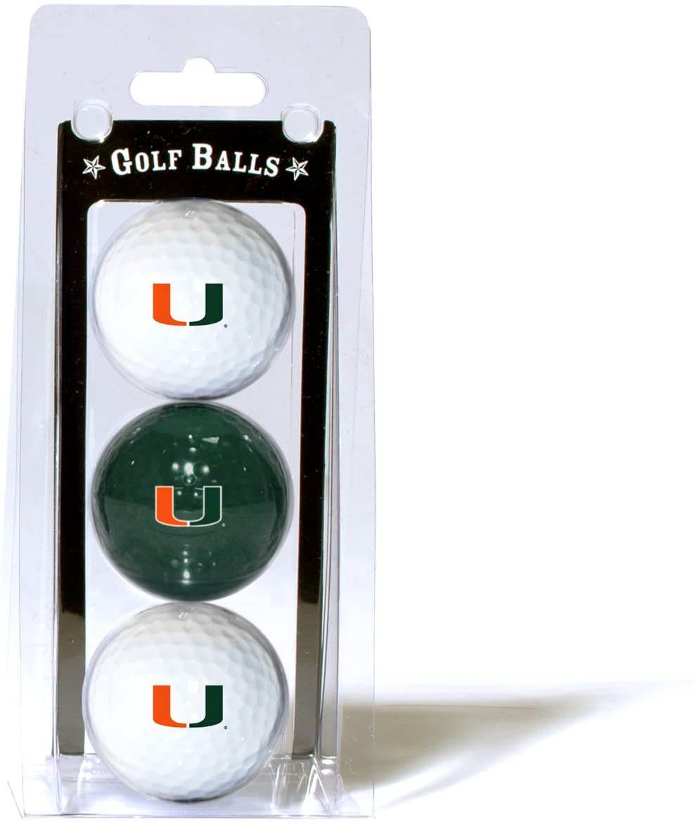 Miami Hurricanes 3 Pack Golf Balls White Or Colored Mix ToylandEU