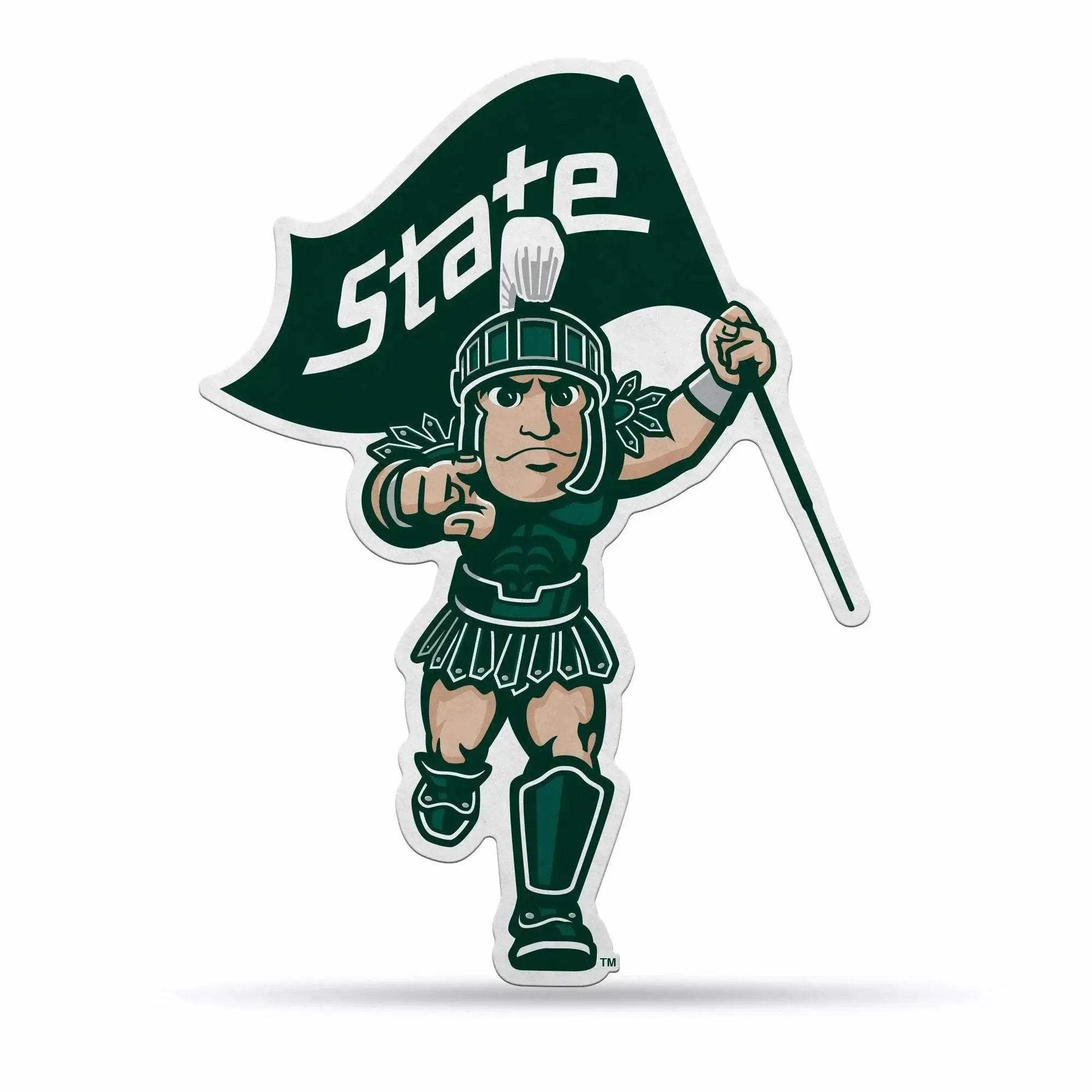 Michigan State Spartans Pennant Shape Mascot Felt Decor ToylandEU