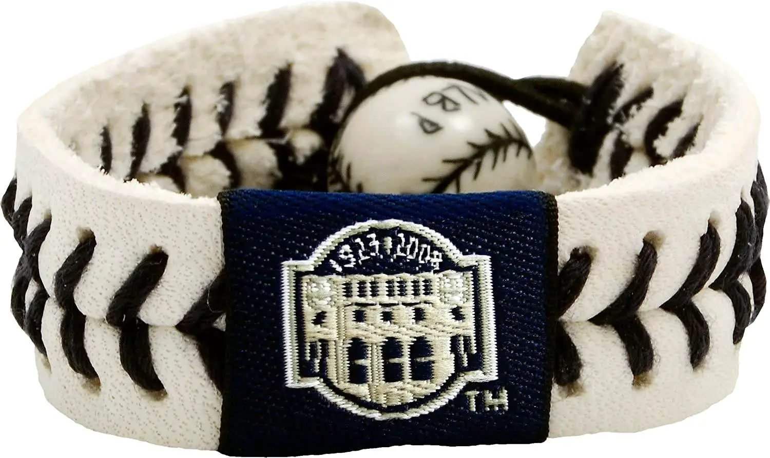 New York Yankees Leather Bracelet With Ceramic Bead ToylandEU