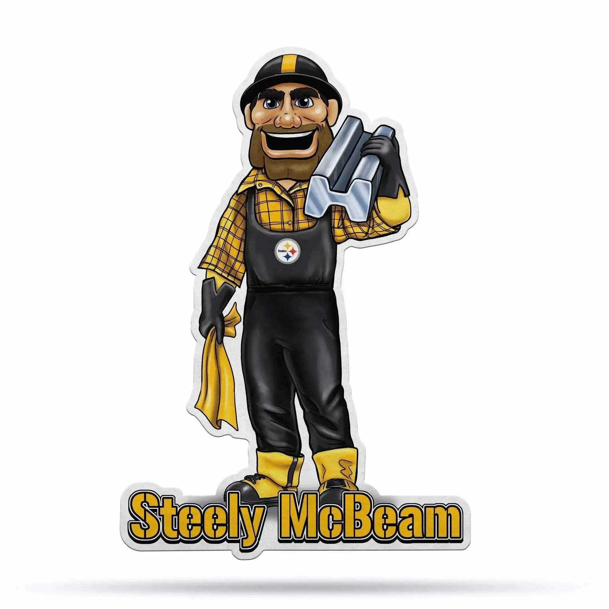Pittsburgh Steelers Pennant Shape Mascot Design Felt Gift ToylandEU