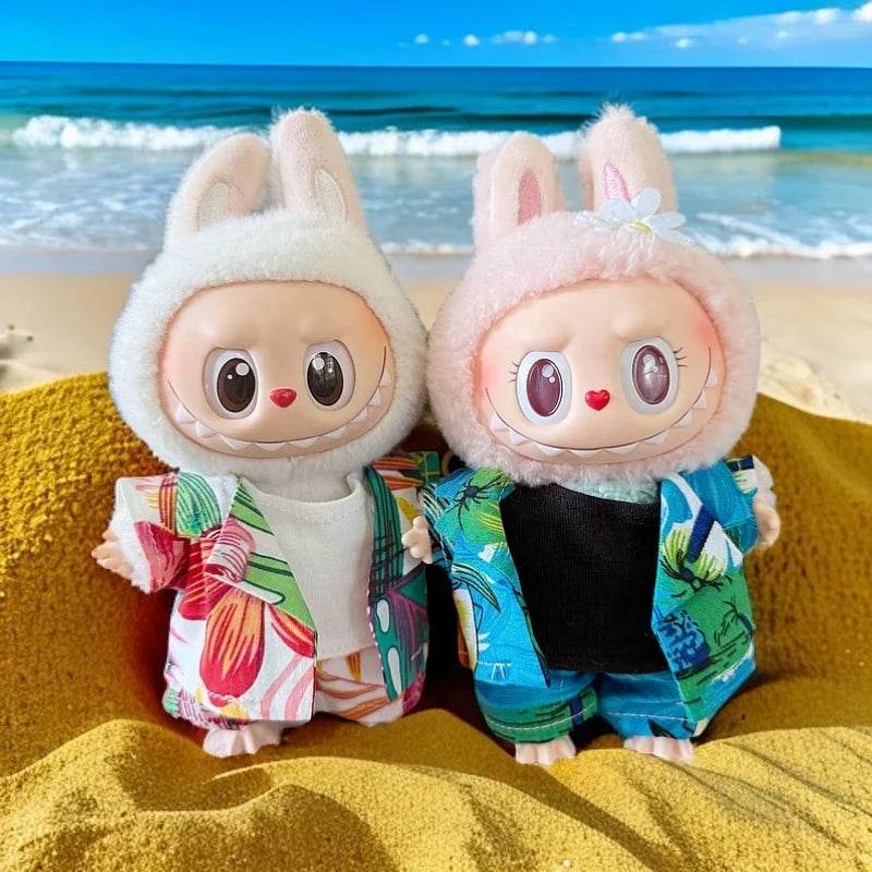 Premium poppenoutfitset voor Labubu 3.0 met levendige Hawaiiaanse ...