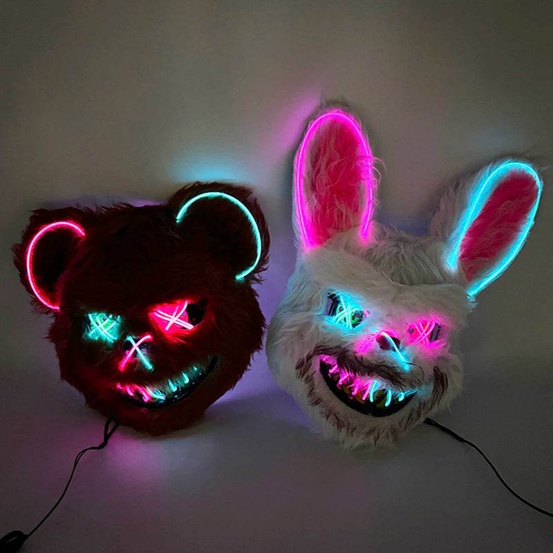 Premium LED Bloody Rabbit Mask Glowing Halloween Cosplay ToylandEU