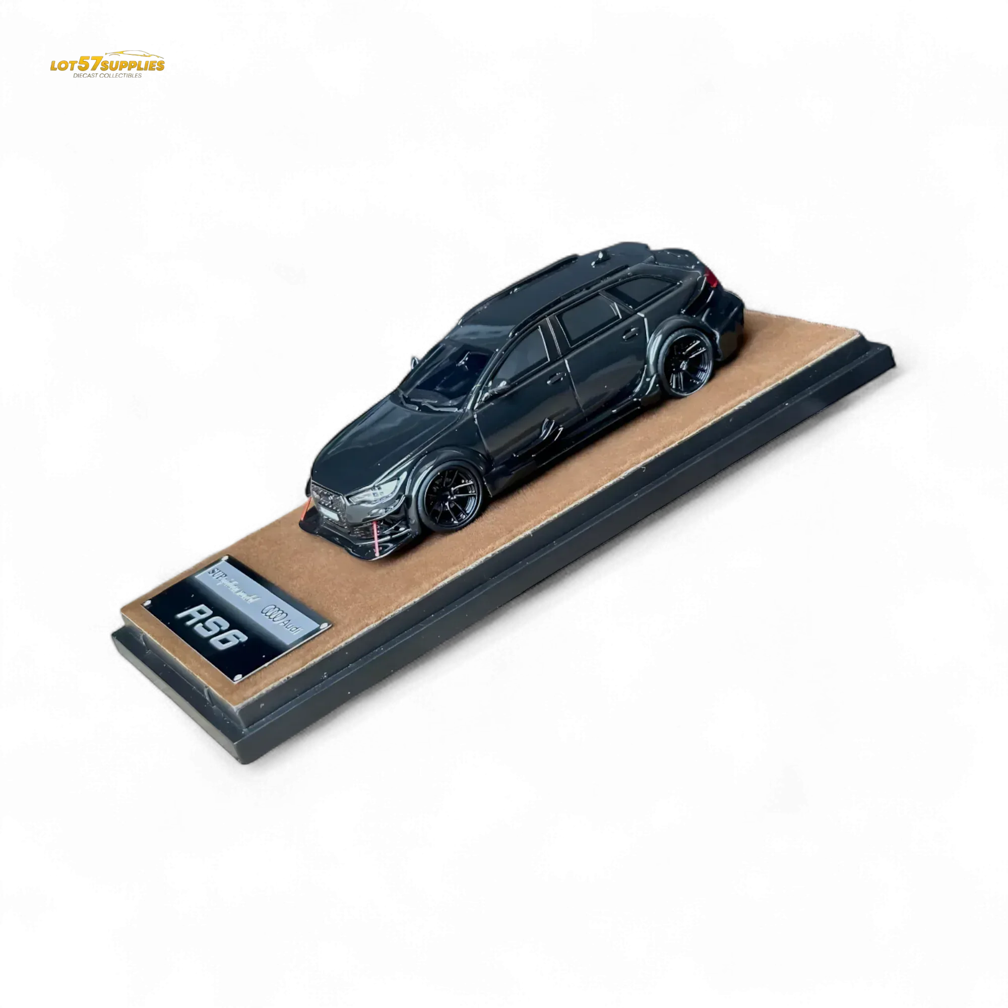 Qidian Model Audi RS6 Avant (C7) Wide-Body Modified Black 1:64 ToylandEU