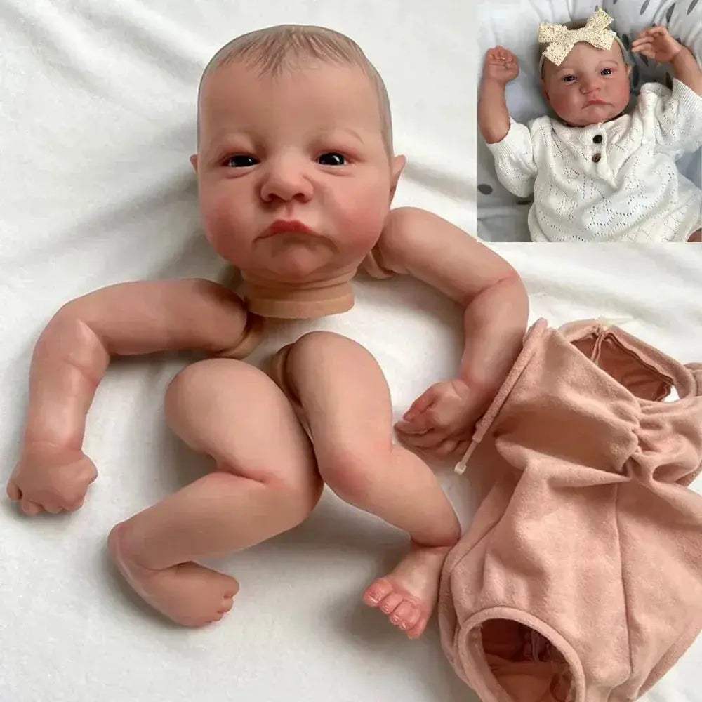 Realistic 19" Levi Awake Reborn Doll Kit - DIY Soft Cloth Body Fun ...
