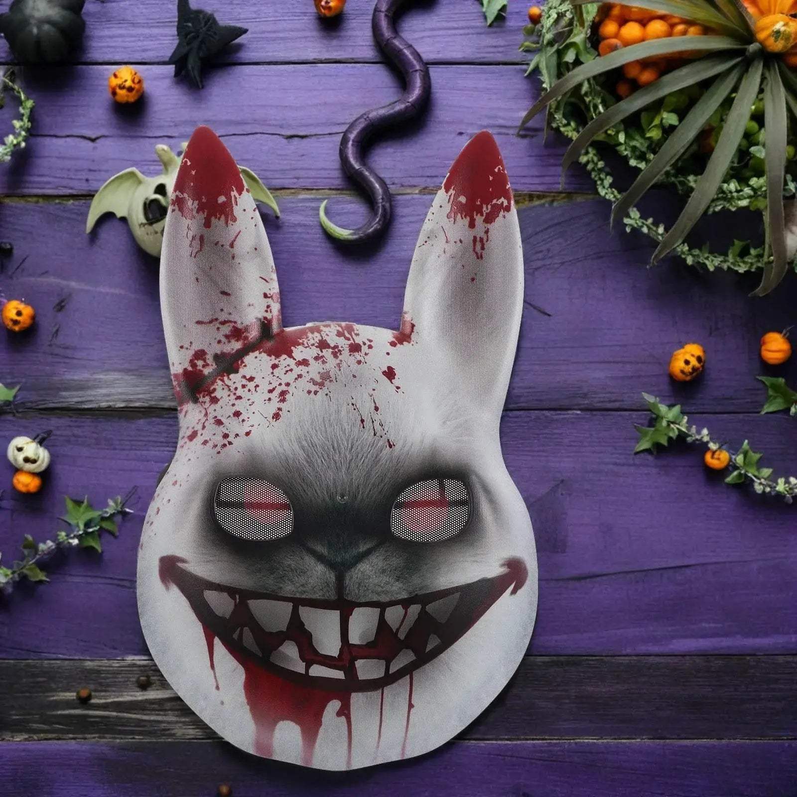 Realistic Anime Rabbit Mask Horror Themed Elastic Band Party ToylandEU