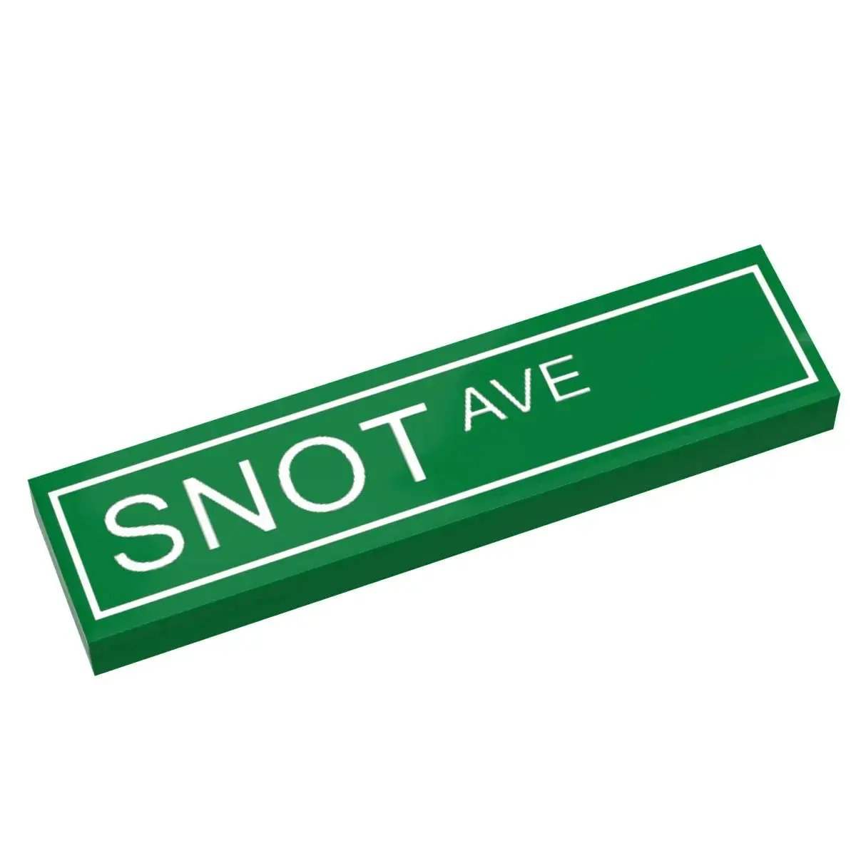 SNOT Ave Street Sign made with LEGO part (1x4 Tile) - B3 Customs ToylandEU