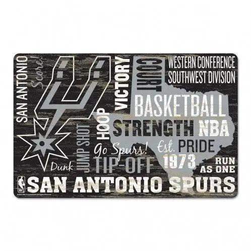 San Antonio Spurs 11x17 Wood Sign Wordage Design Colors ToylandEU