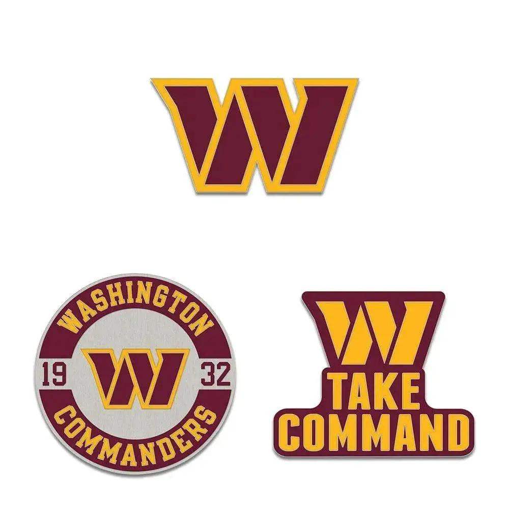 Washington Commanders Enamel Pin Set Three Piece Pack ToylandEU