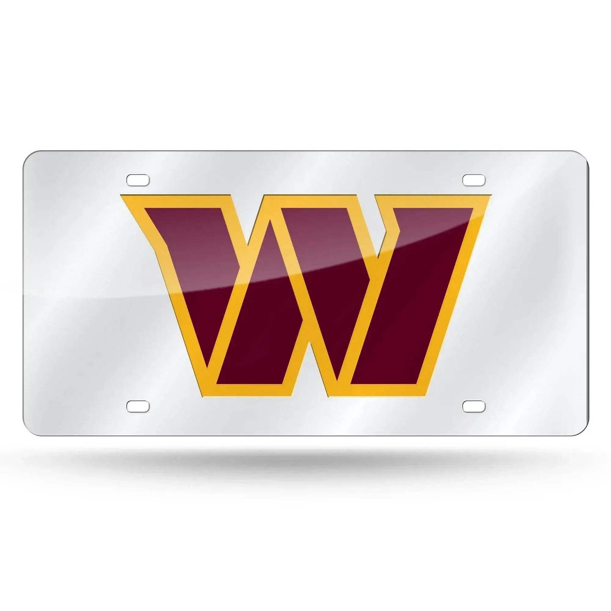 Washington Commanders Silver Laser Cut License Plate ToylandEU