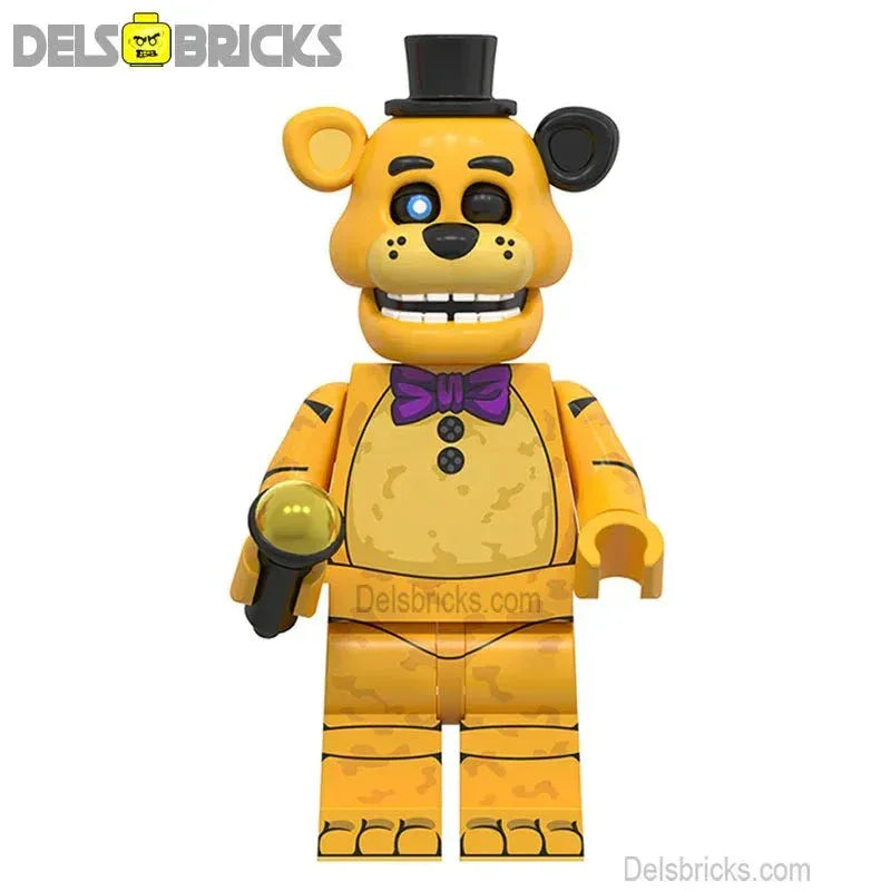 Five Nights At Freddys Golden Freddy Lego Minifigures custom toys ToylandEU
